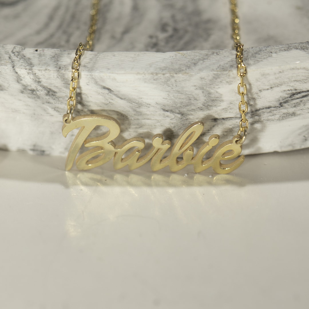 Personalized Name Necklace - Barbie Font Style - Etsy