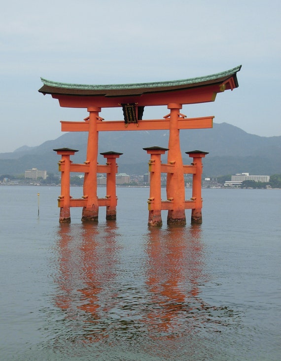 Photograph of the Floating Torii Gate at Itsukushima Shrine on | Etsy