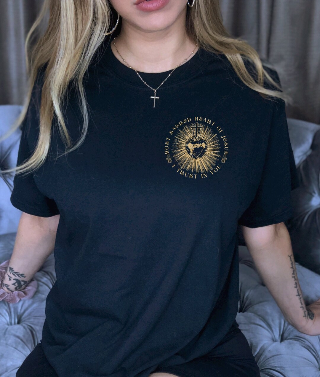 Sacred Heart Sacred Heart Shirt Trust in the Lord Catholic Clothing ...