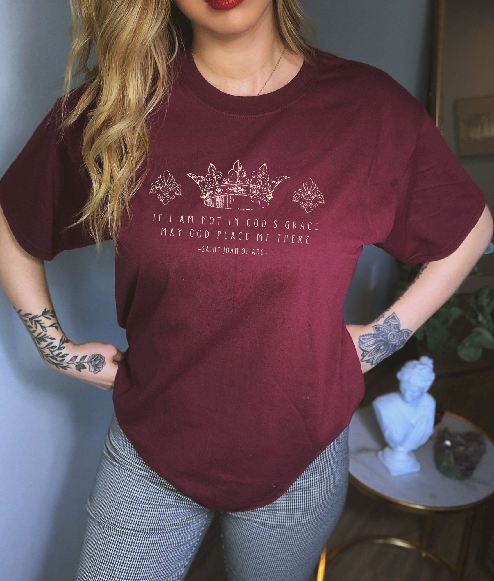 Joan of Arc Traditional Catholic Faith Based Shirt Catholic Icons ...