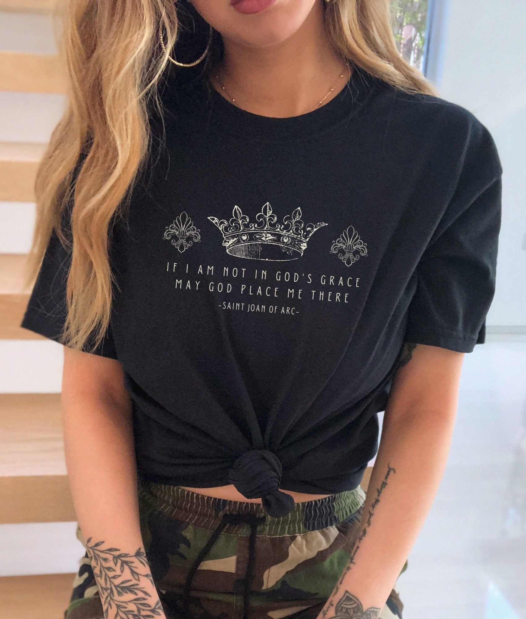 Joan of Arc Traditional Catholic Faith Based Shirt Catholic Icons ...