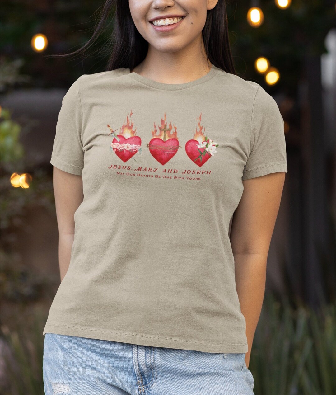 Sacred Heart Virgin Mary St Joseph Saint Joseph Catholic T Shirt ...
