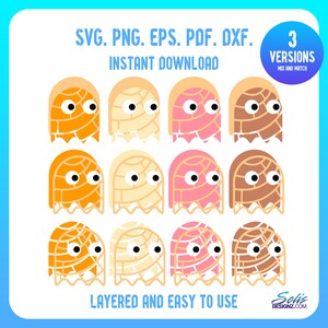 Retro Mexican Conchas Ghost SVG - Spooky Conchas - Halloween Pan Dulce ...