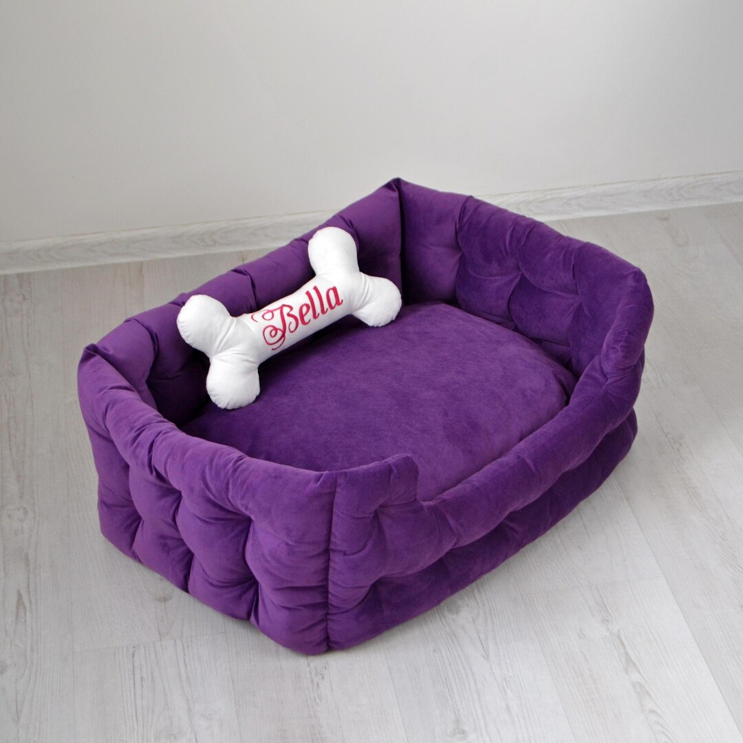 Customizable Handmade Dog Bed - Personalized Pet Bed With Name - Etsy