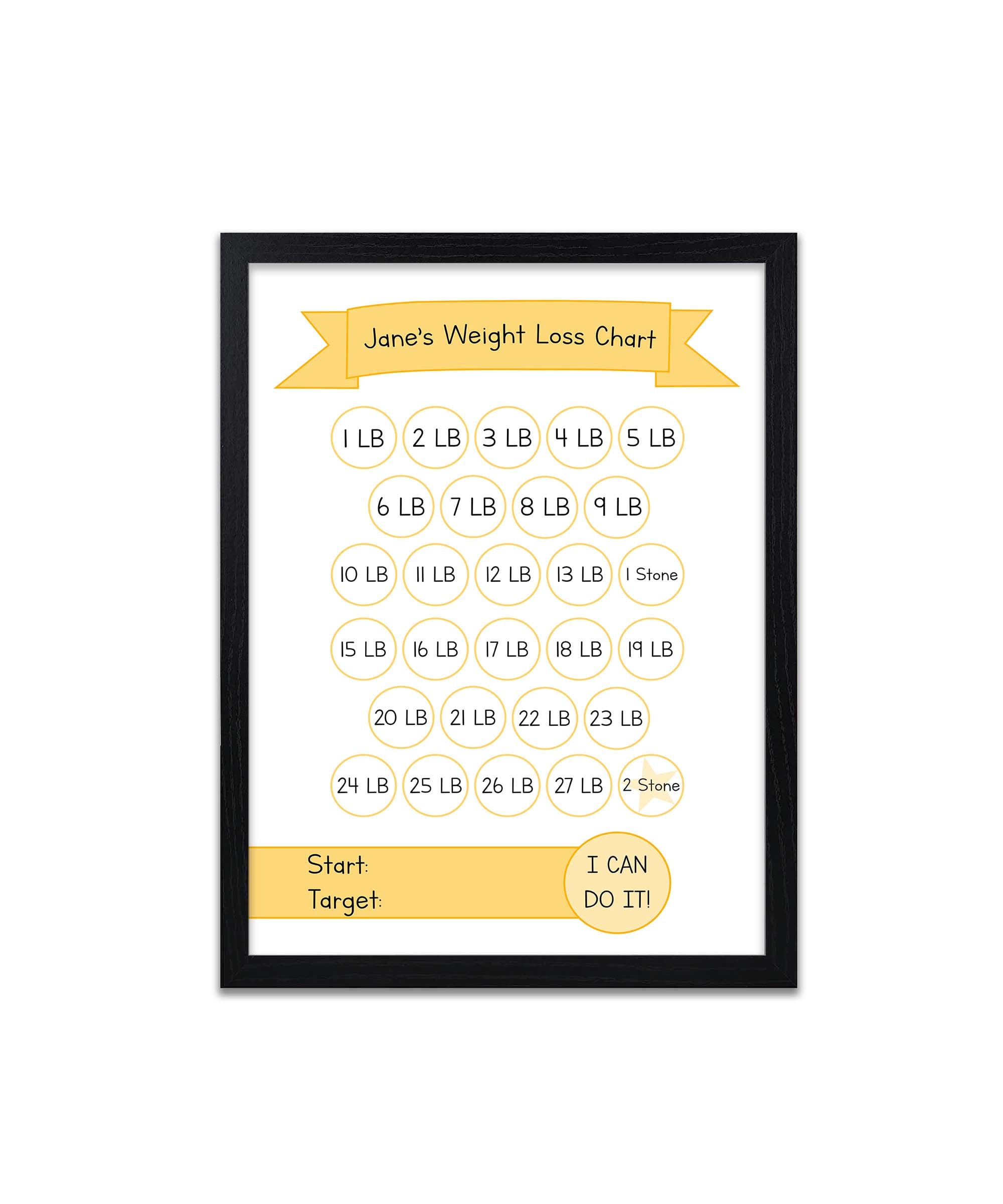 Weight Loss Chart - Print - Digital Download - Etsy