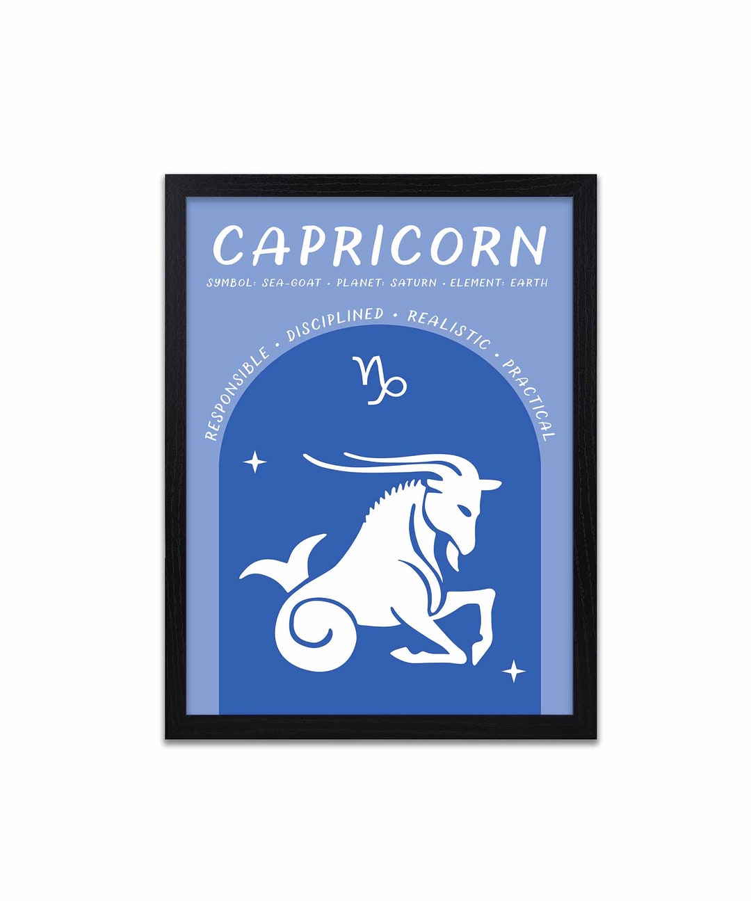 Capricorn - Zodiac Sign - Print - Etsy