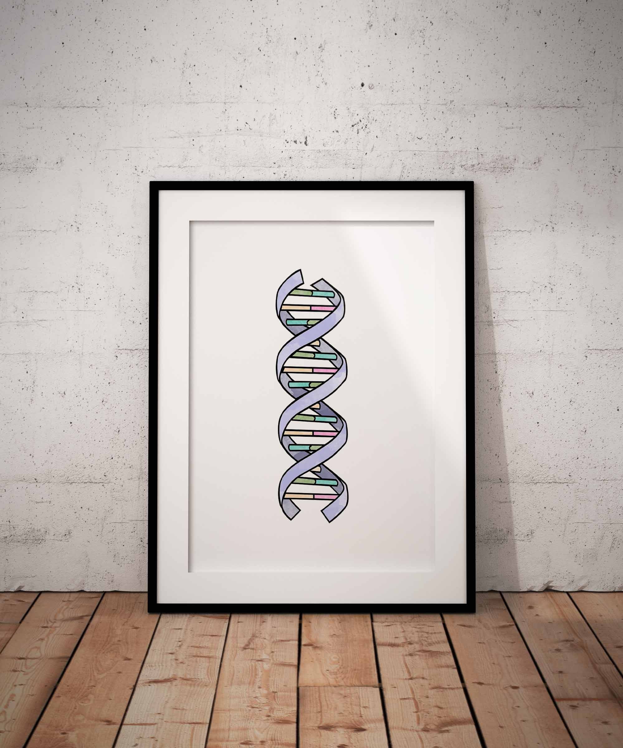 DNA Double Helix Print - Etsy