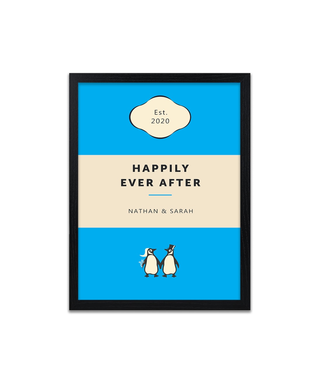 Penguin Book Cover - Personalised - Print - Etsy