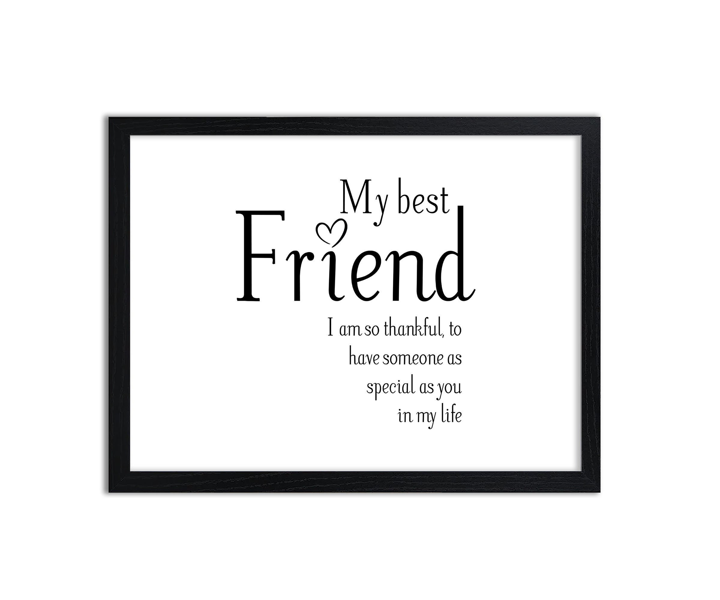 My Best Friend - Friendship - Quote - Print - Etsy