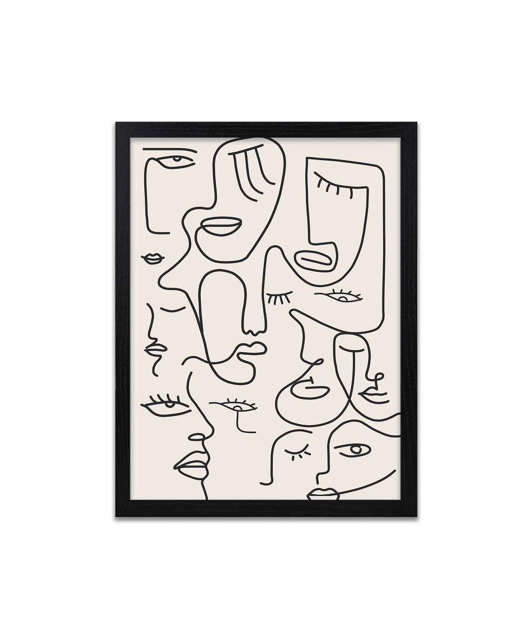 Abstract Faces - Line Art - Print - Etsy