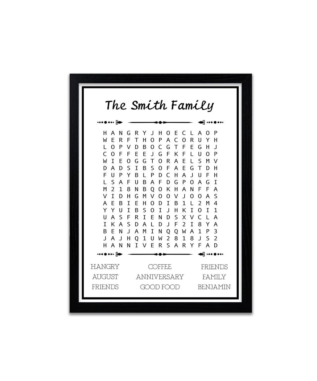 Personalised - Word Search - Digital Print - Etsy