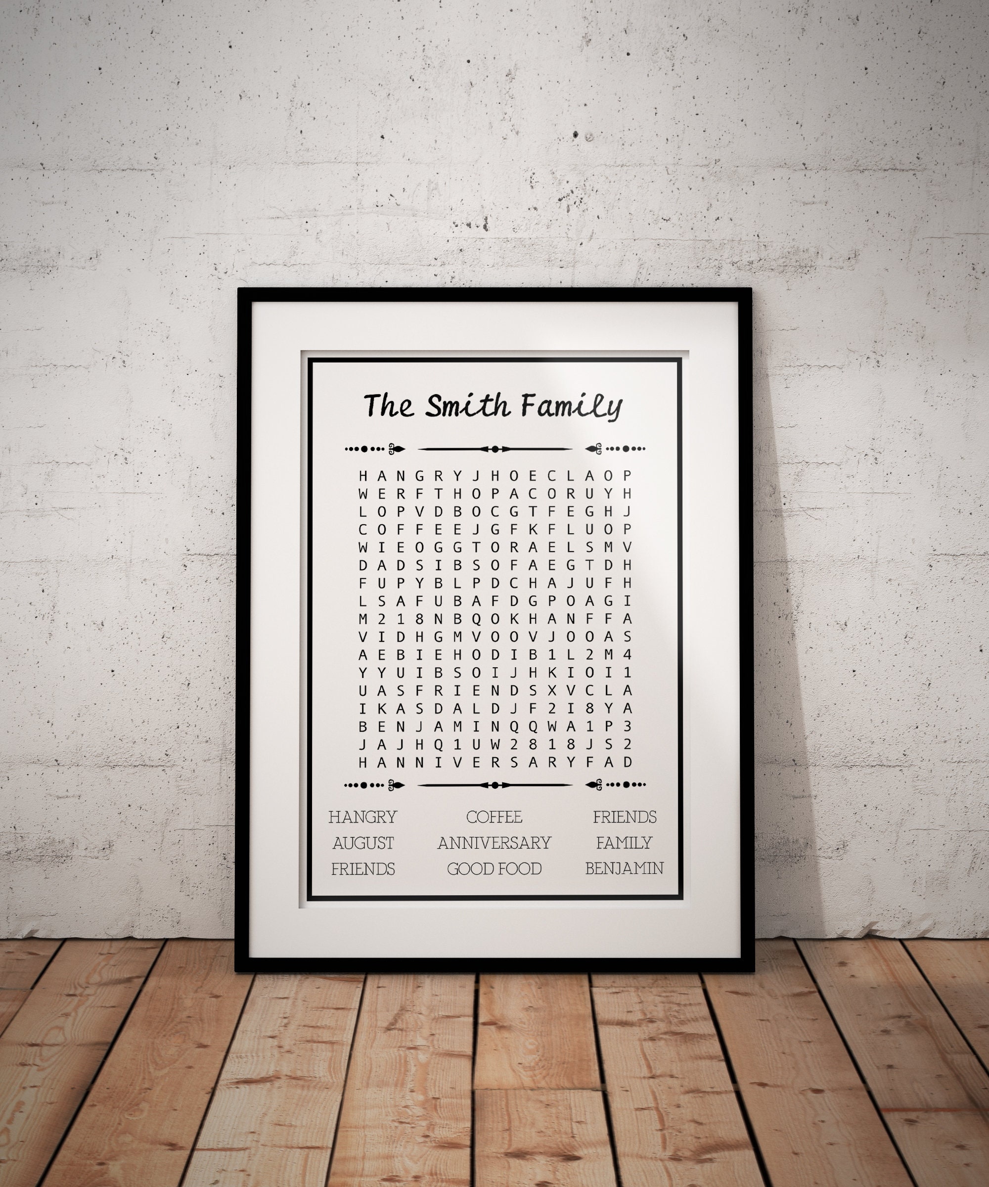 Personalised - Word Search - Digital Print - Etsy