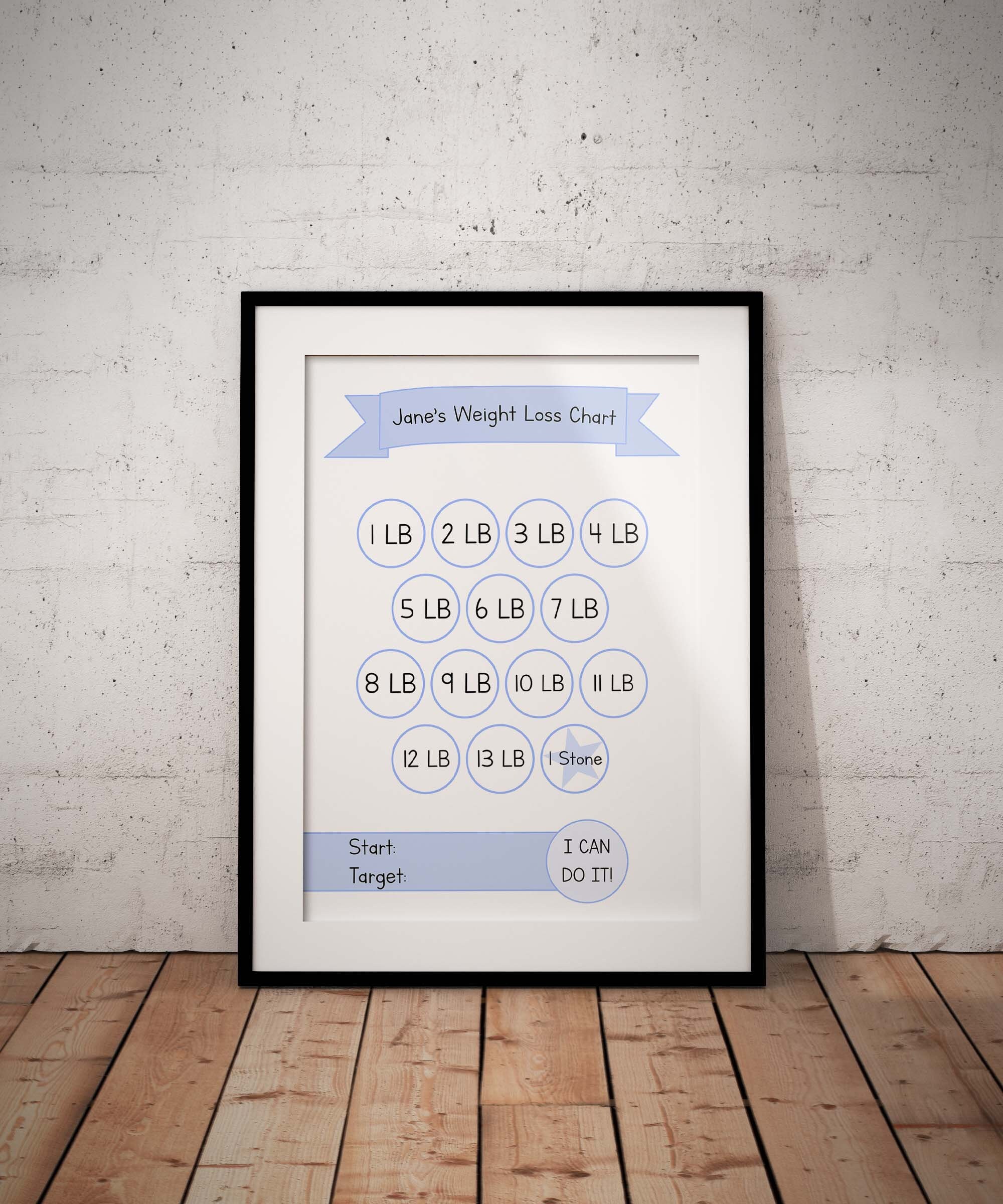 Weight Loss Chart - Print - Digital Download - Etsy
