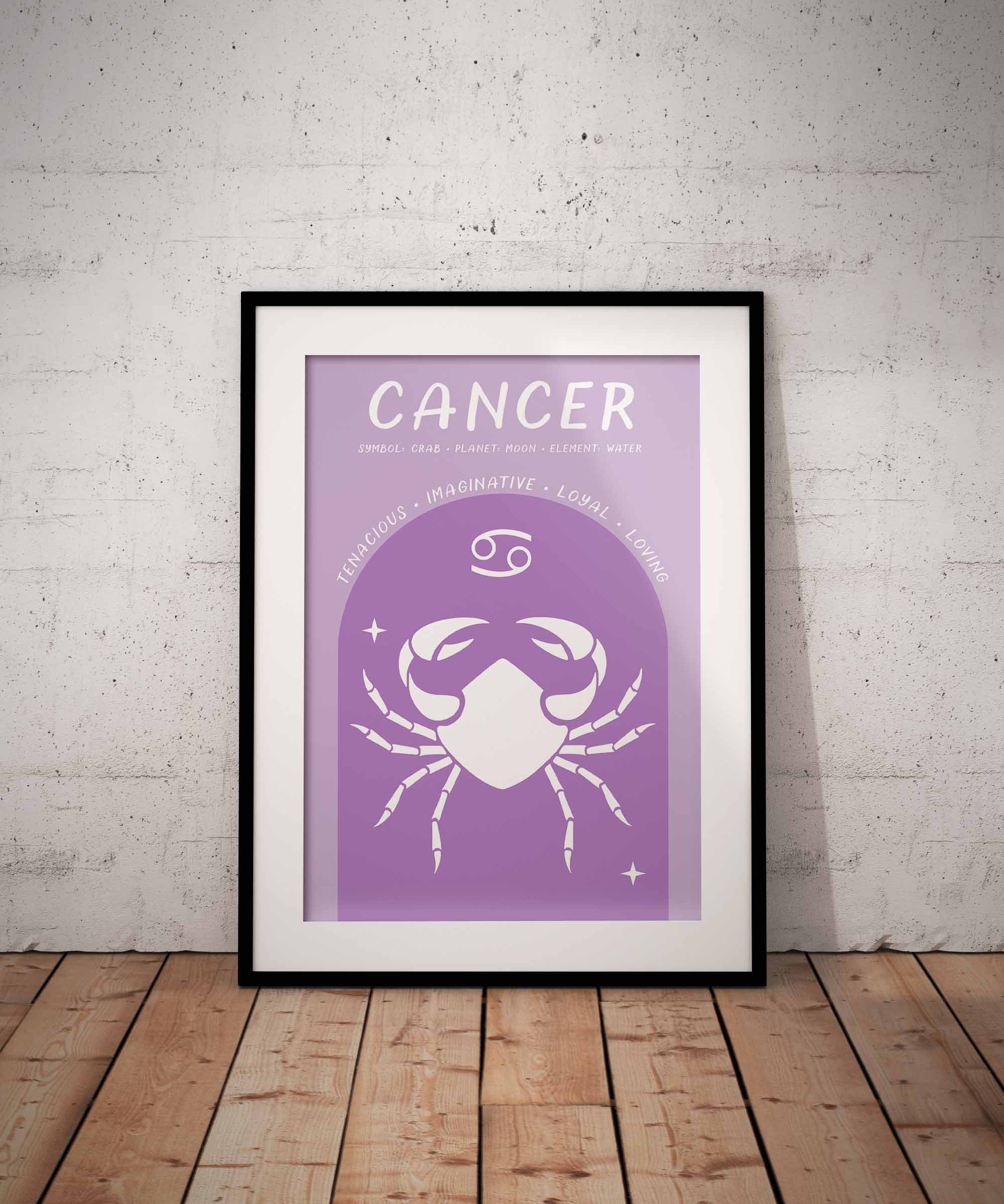 Cancer - Zodiac Sign - Print - Etsy