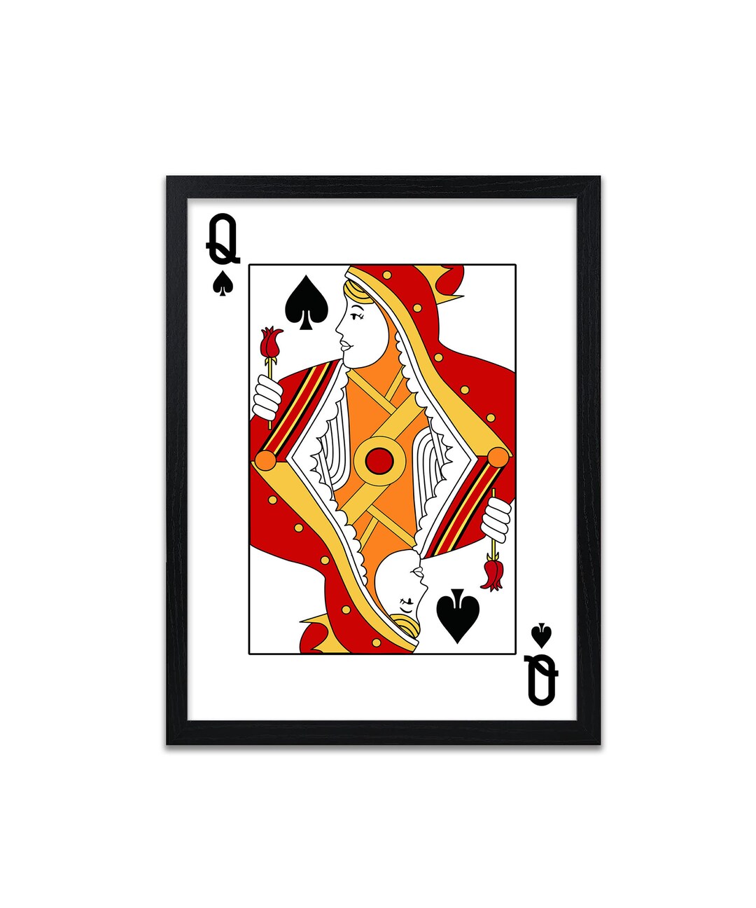 Queen of Spades - Playing Cards - Print - Etsy