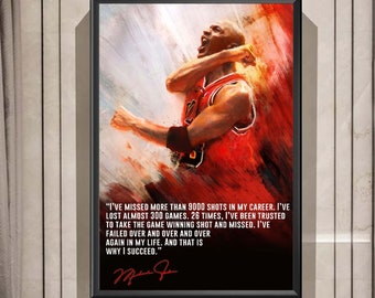 Michael Jordan Quote Poster - Etsy