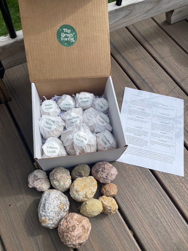 Break Your Own Geodes, Geode Gift Box, Granola Girl Gift, Geology Gifts ...