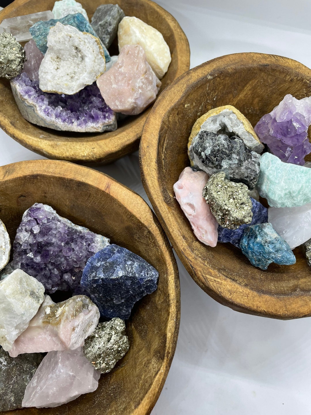 Gemstone Gift Set, Raw Crystals Gift Box, Boho Wedding Decor, Calming ...