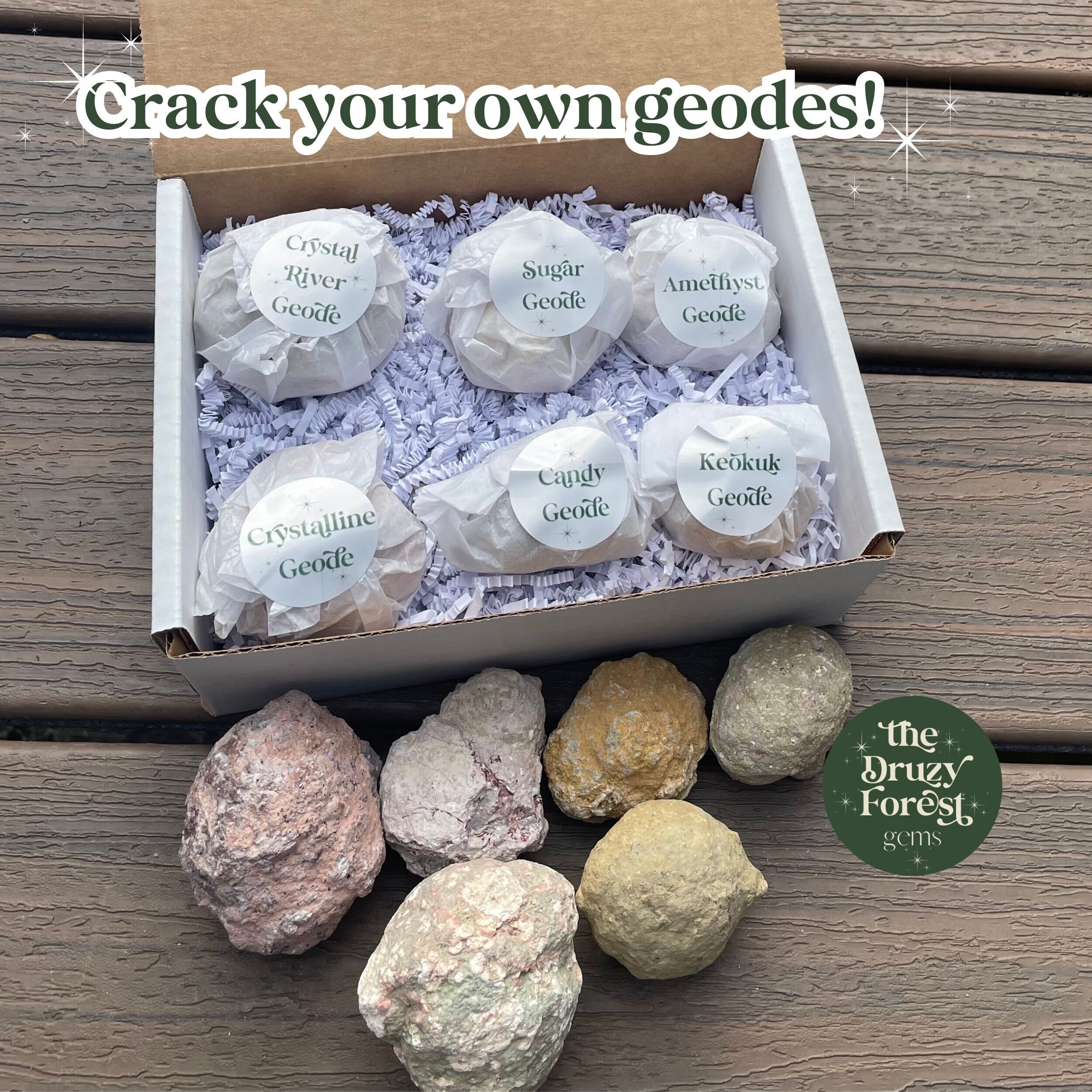 Break Your Own Geodes, Geode Gift Box, Granola Girl Gift, Geology Gifts ...