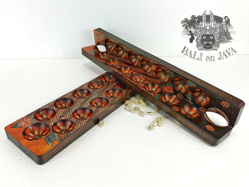 Vintage Long Foldable Mancala Wooden Asian Congkak Oware | Etsy