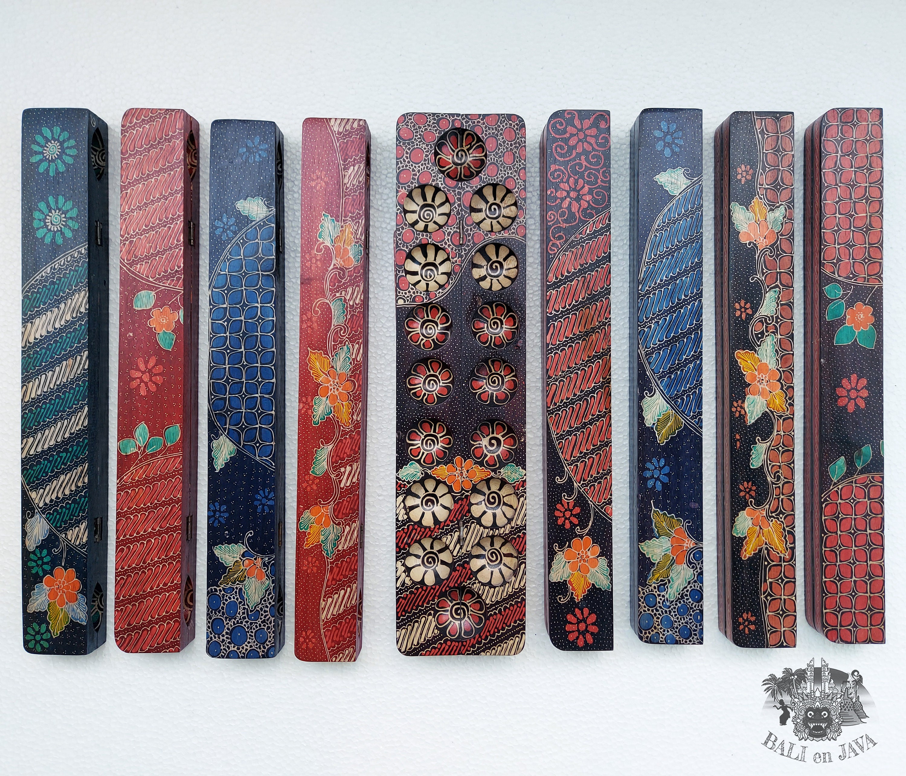 Vintage Long Foldable Mancala Wooden Asian Congkak Oware Kalaha Sungka ...