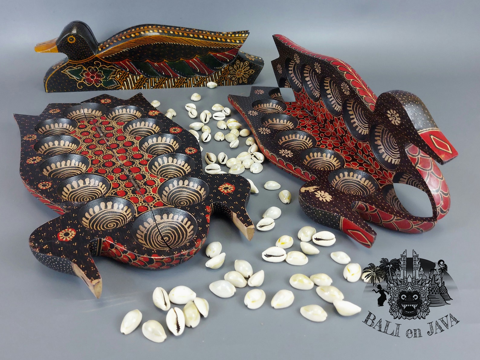 Mancala Sungka Kalaha Oware Congkak Duck Vintage Wooden Board | Etsy