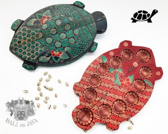 Mancala Vintage Wooden Asian Congkak Sungka Kalaha Oware Board Game ...