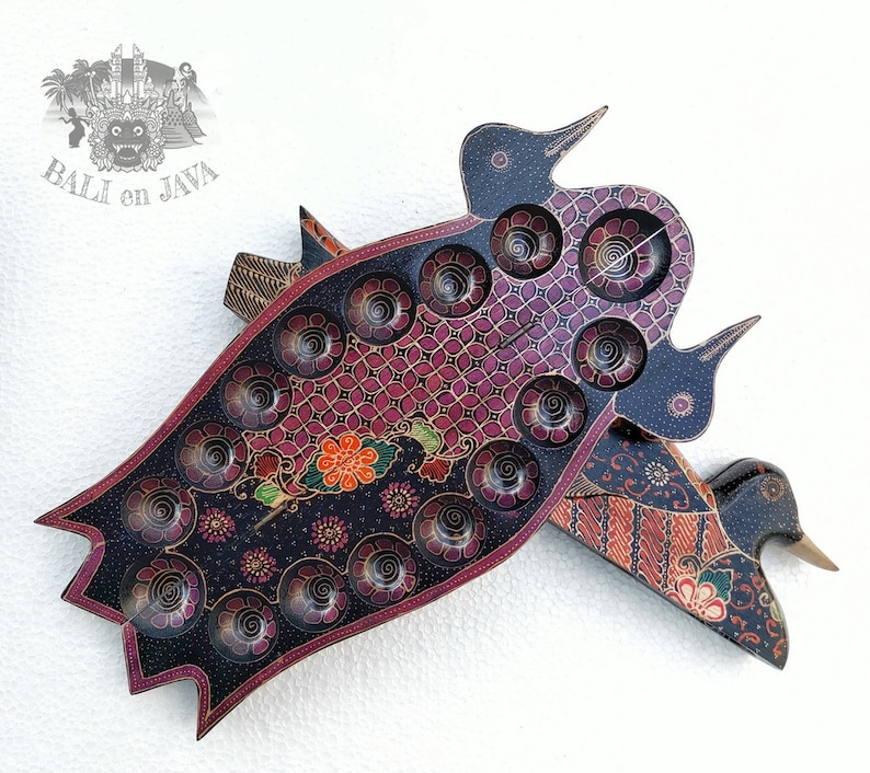 Duck LARGE Foldable Mancala Wooden Asian Congkak Oware Kalaha Sungka ...