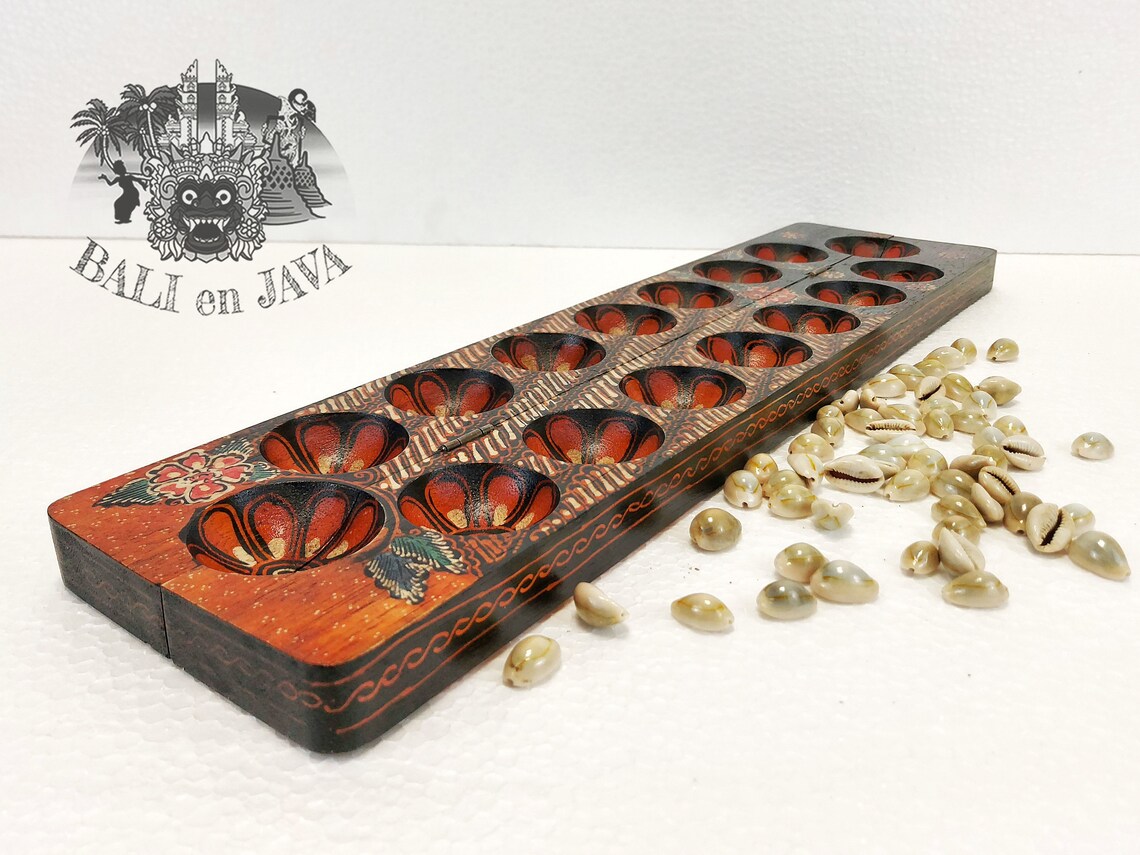 Vintage Long Foldable Mancala Wooden Asian Congkak Oware | Etsy