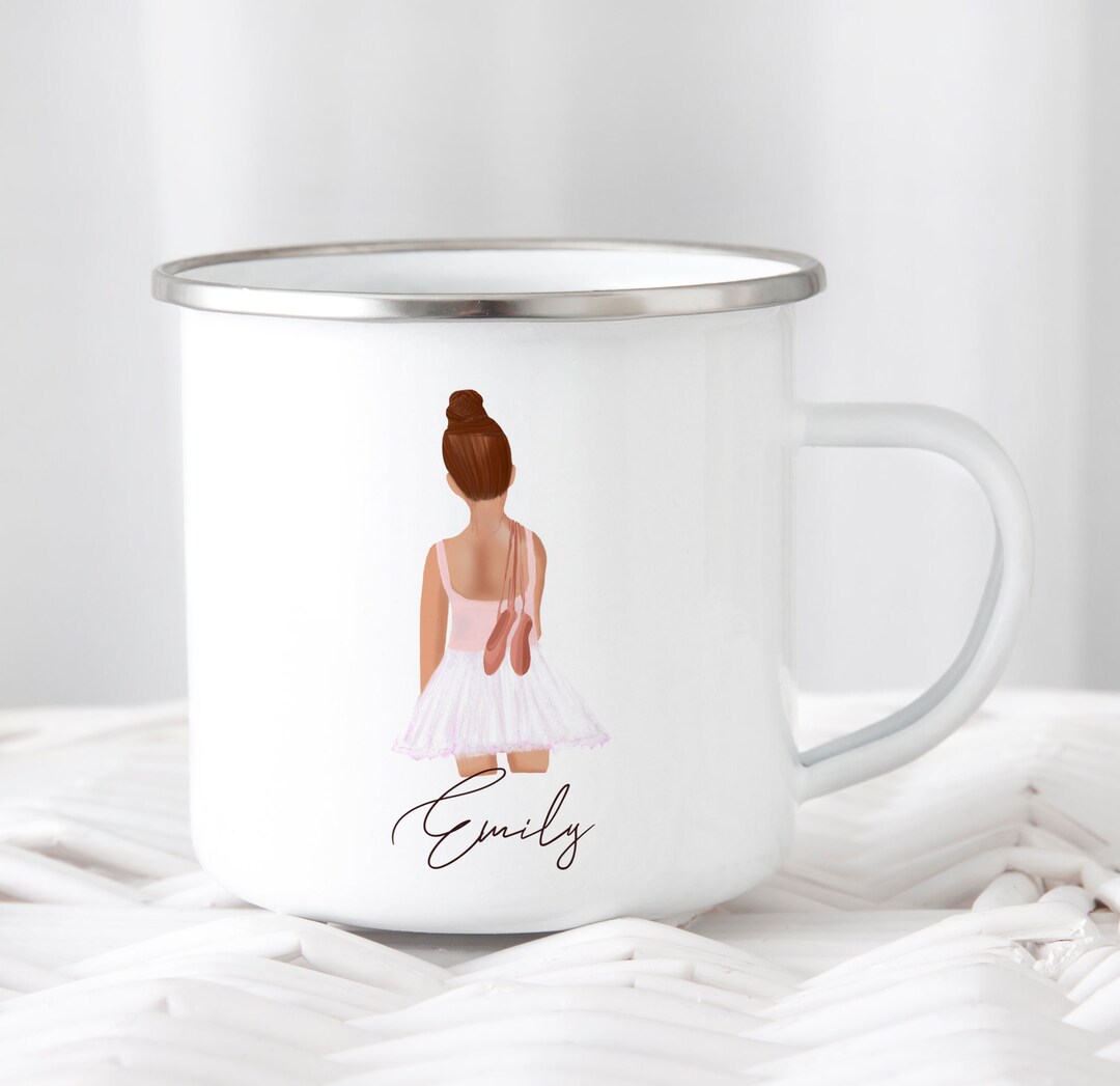 Personalised 12oz Enamel Mug Ballet Dancer Ballerina Cup - Etsy