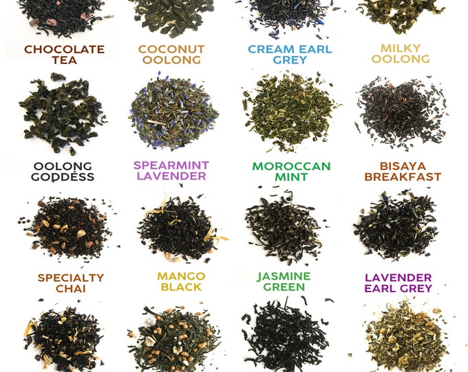 Loose Leaf Tea Samples in Test Tubes With Cork Top Variety of Flavors ...