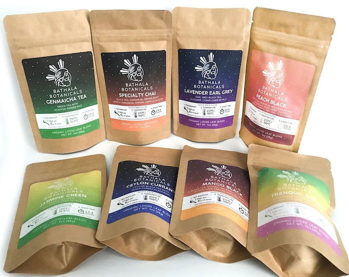 Loose Leaf Tea Samples in Test Tubes With Cork Top Variety of Flavors ...