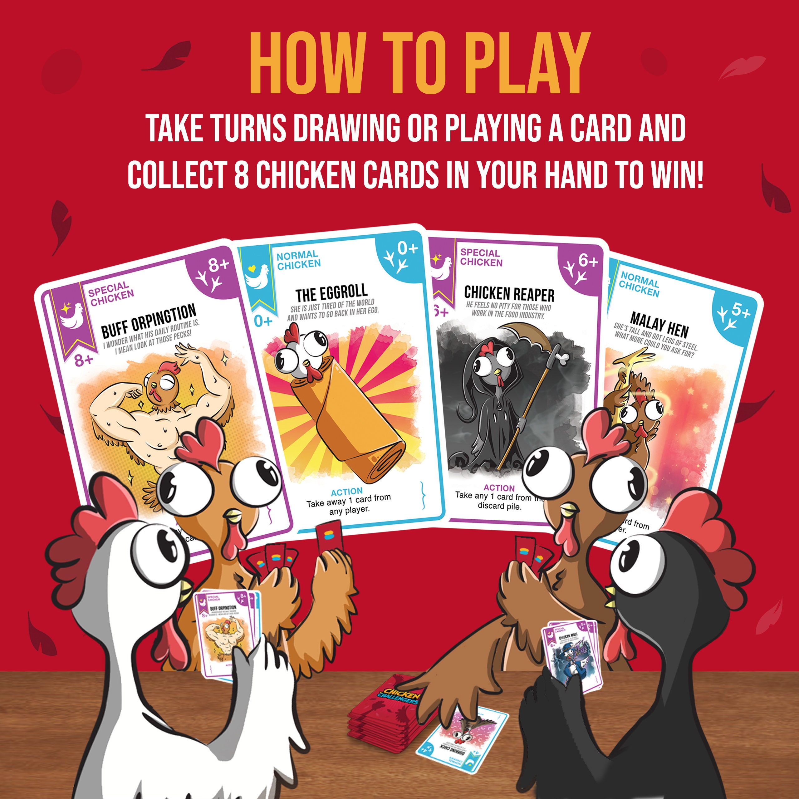 Chicken Challengers A Family and Friends Party Card Game for - Etsy