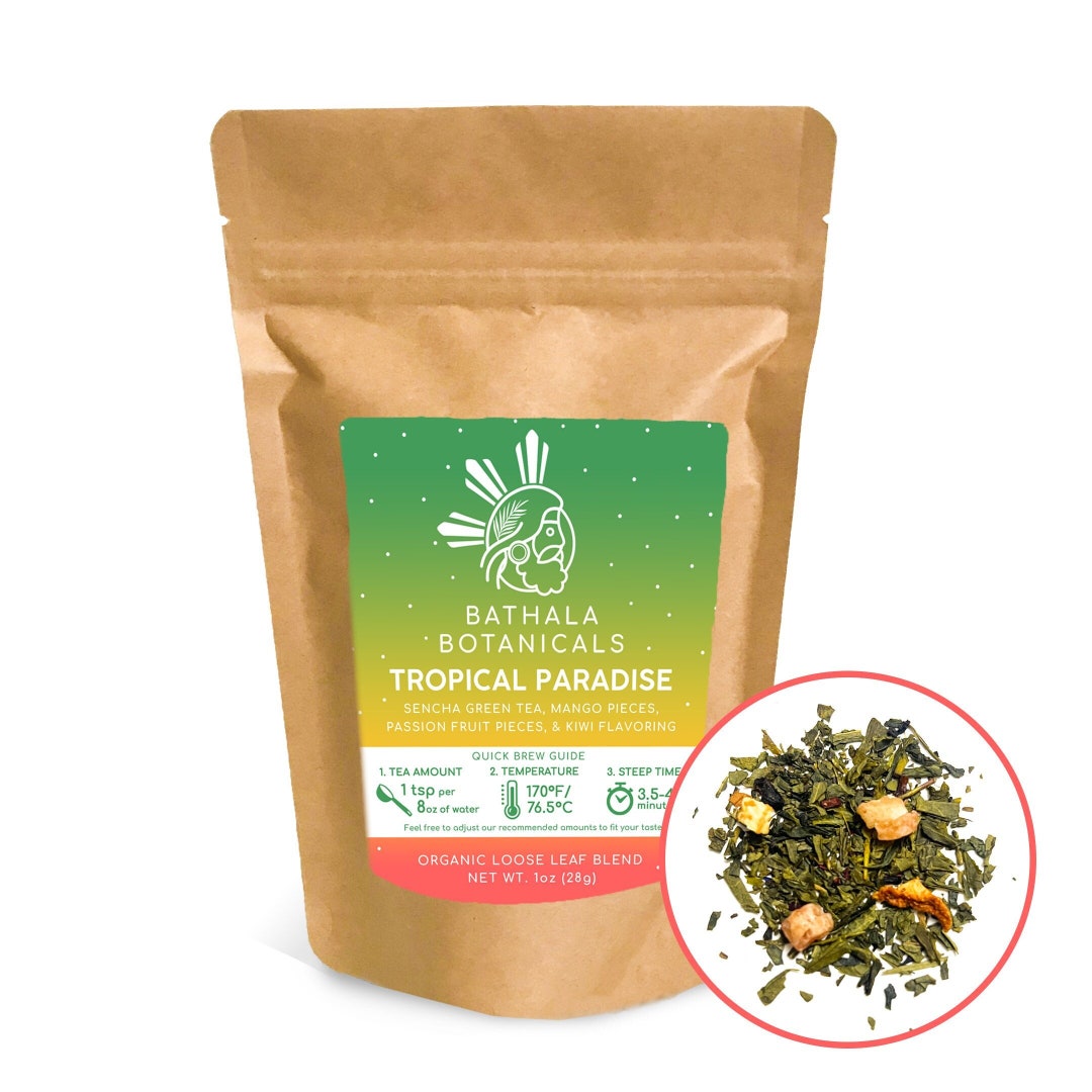 Tropical Green Tea Loose Leaf Tea - Bathala Botanicals - Etsy