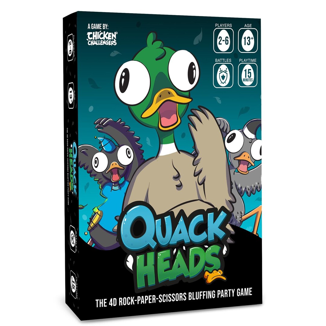 Quack Heads Card Game: 4D Rock Paper Scissors Bluffing - Etsy