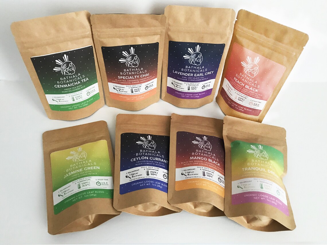 Loose Leaf Flavorful Tea Flight Sampler Pack Bathala - Etsy