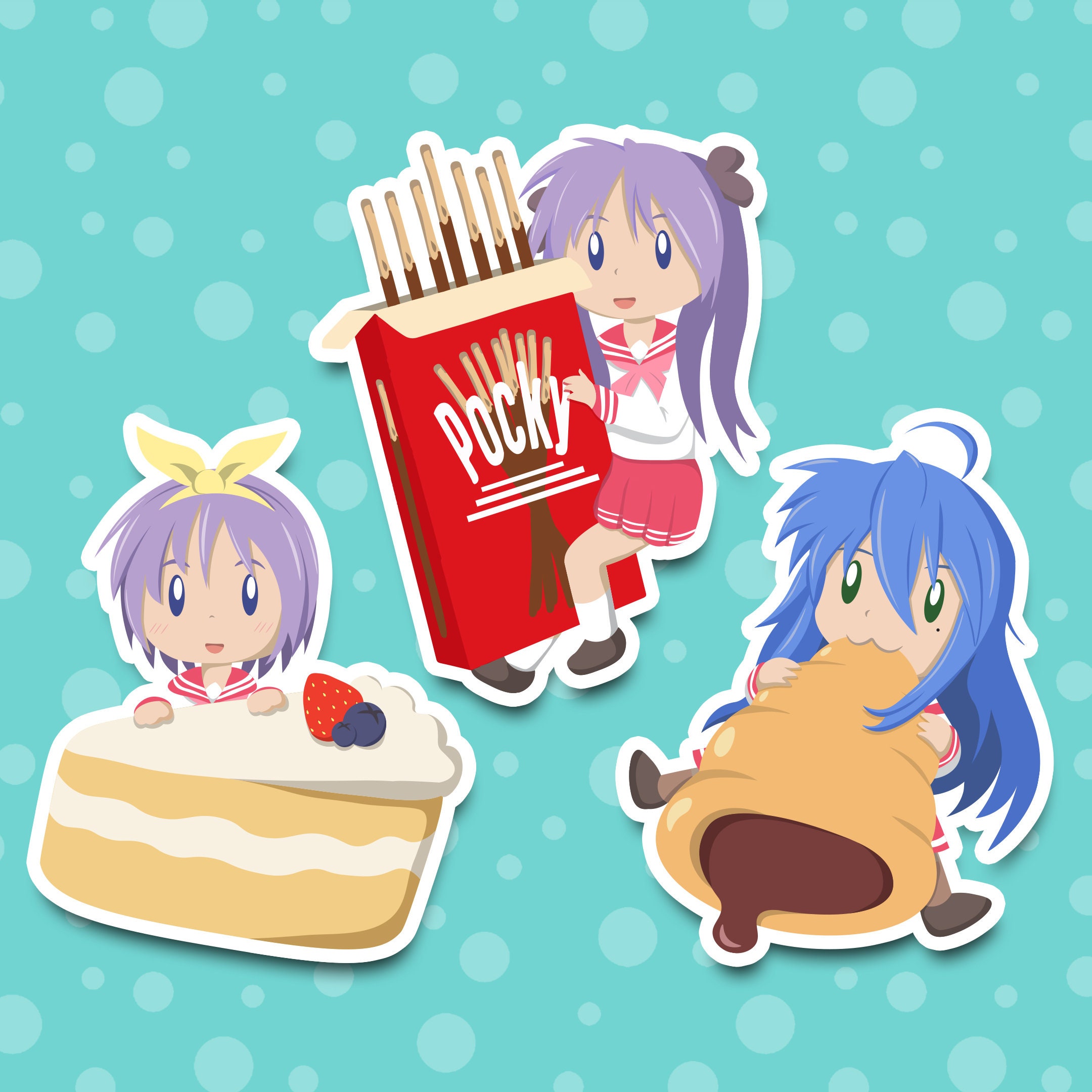 Kagami Hiiragi Chibi Anime, Lucky Star, Kagami Hiiragi, Konata Izumi,