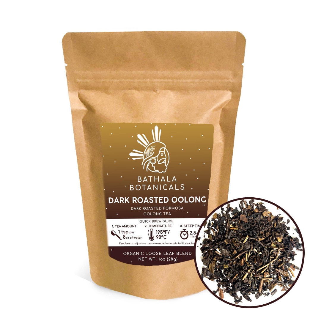 Bathala Botanicals Dark Roasted Oolong Tea - Loose Leaf Dark Oolong Tea ...