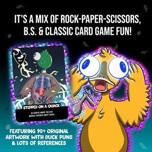 Quack Heads Card Game - the 4D Rock Paper Scissors Bluffing Party Game ...
