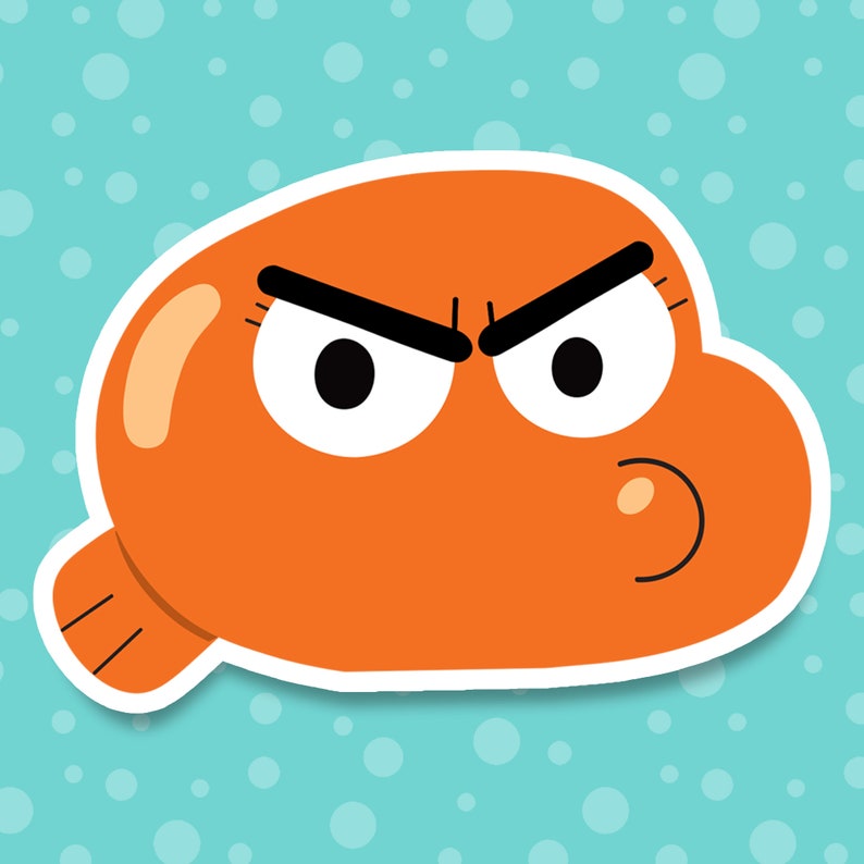 TAWOG Cartoon Stickers Angry Gumball Darwin Anais Face / | Etsy México