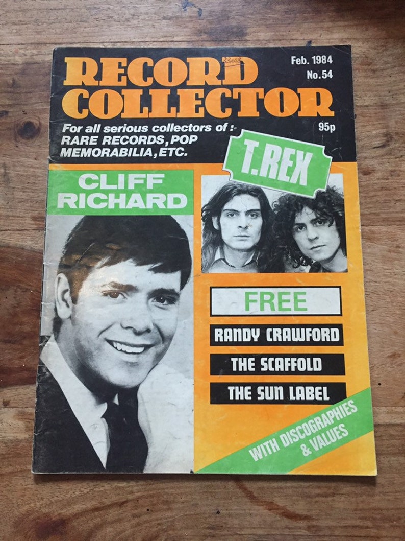 Vintage Record Collector Magazine Feb 1984 - Cliff Richard, T-rex ...