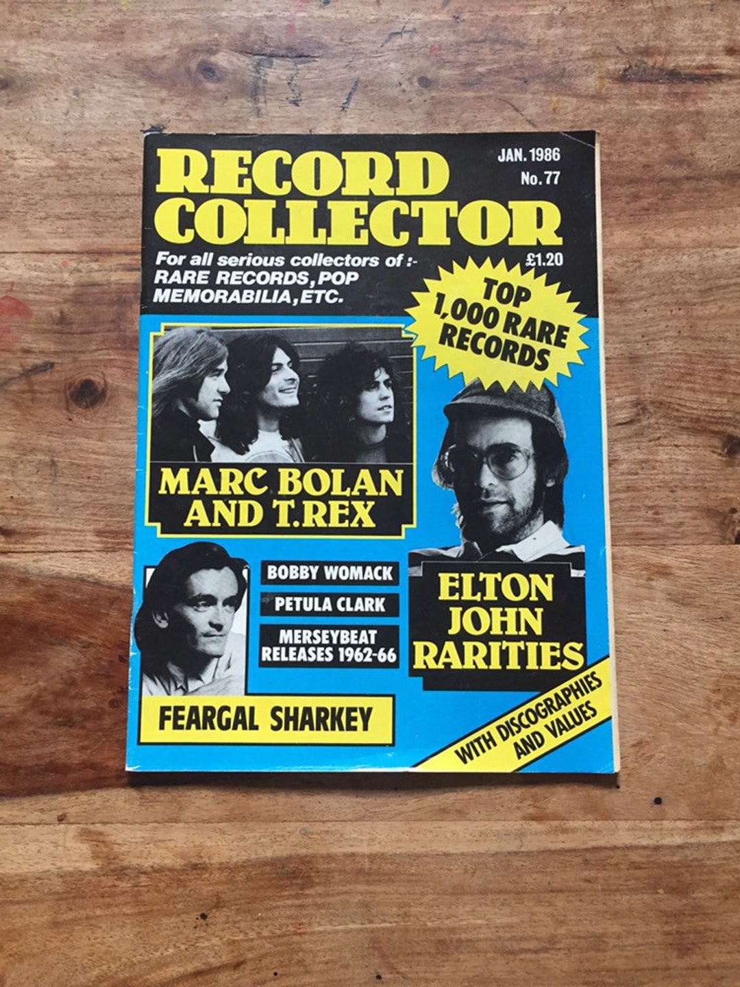 Vintage Record Collector Magazine, Jan 1986: Marc Bolan, Elton John - Etsy