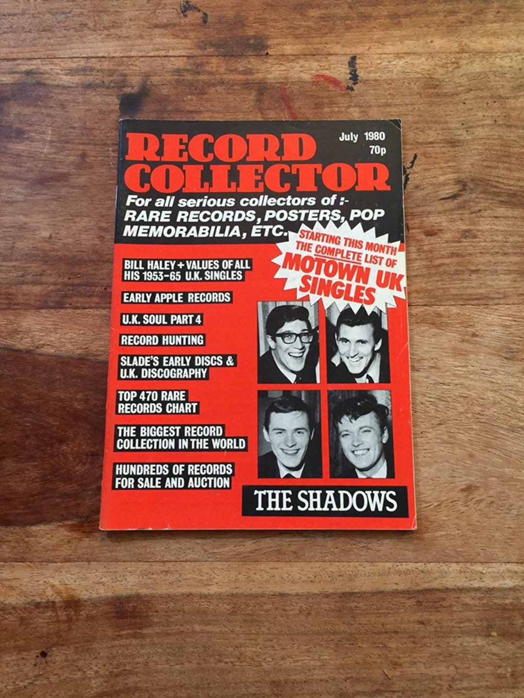 Vintage Record Magazine July 1980 Early Apple Records, the Shadows ...
