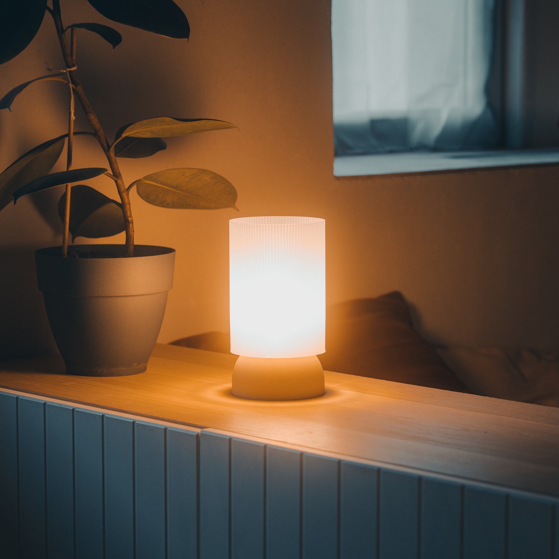 LUX TUBUS Modern and Warm Table Lamp 3D Printed Made in - Etsy