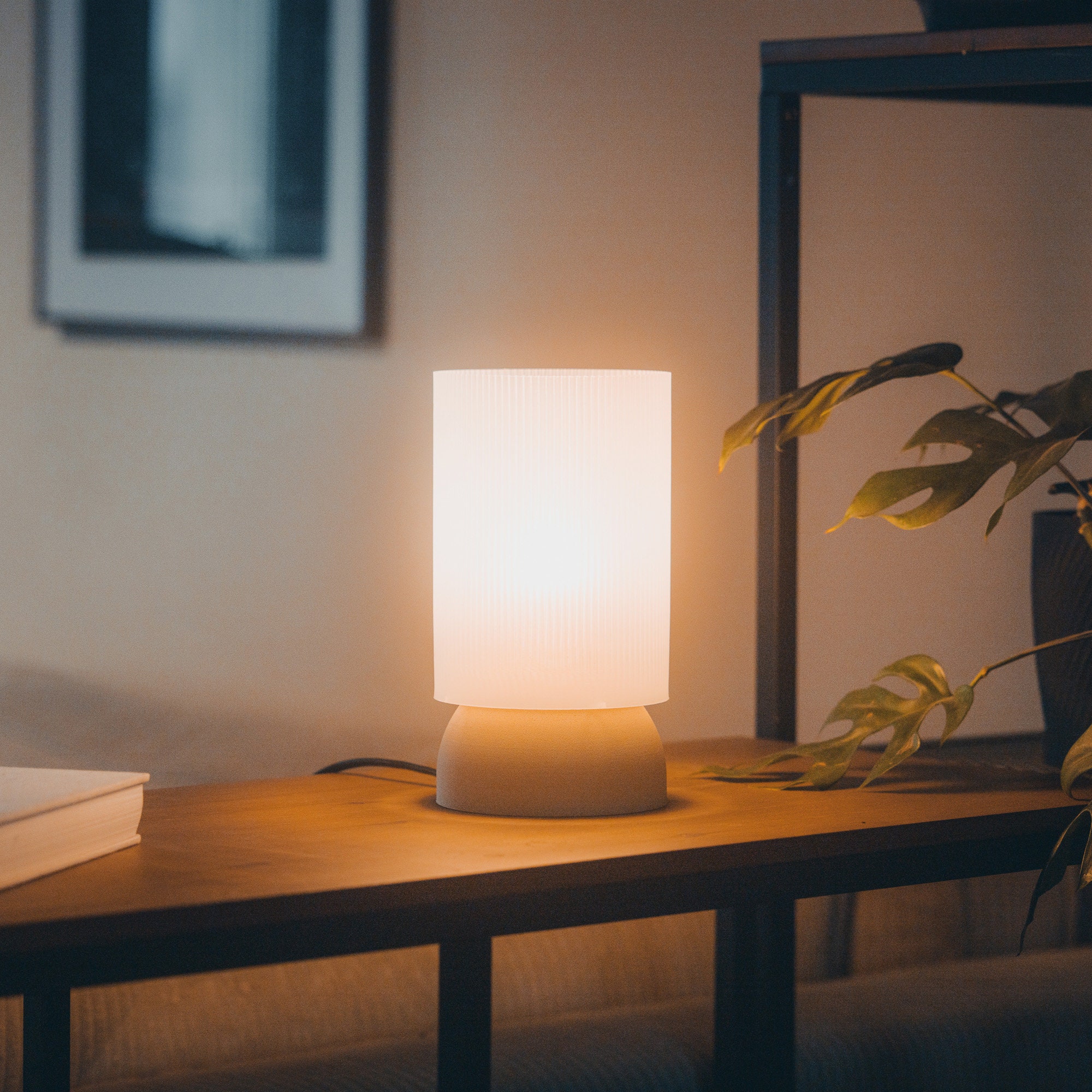 LUX TUBUS Modern and Warm Table Lamp 3D Printed Made in - Etsy