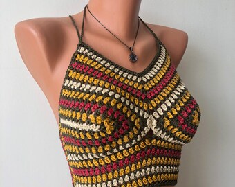 Crochet Backless Top - Etsy