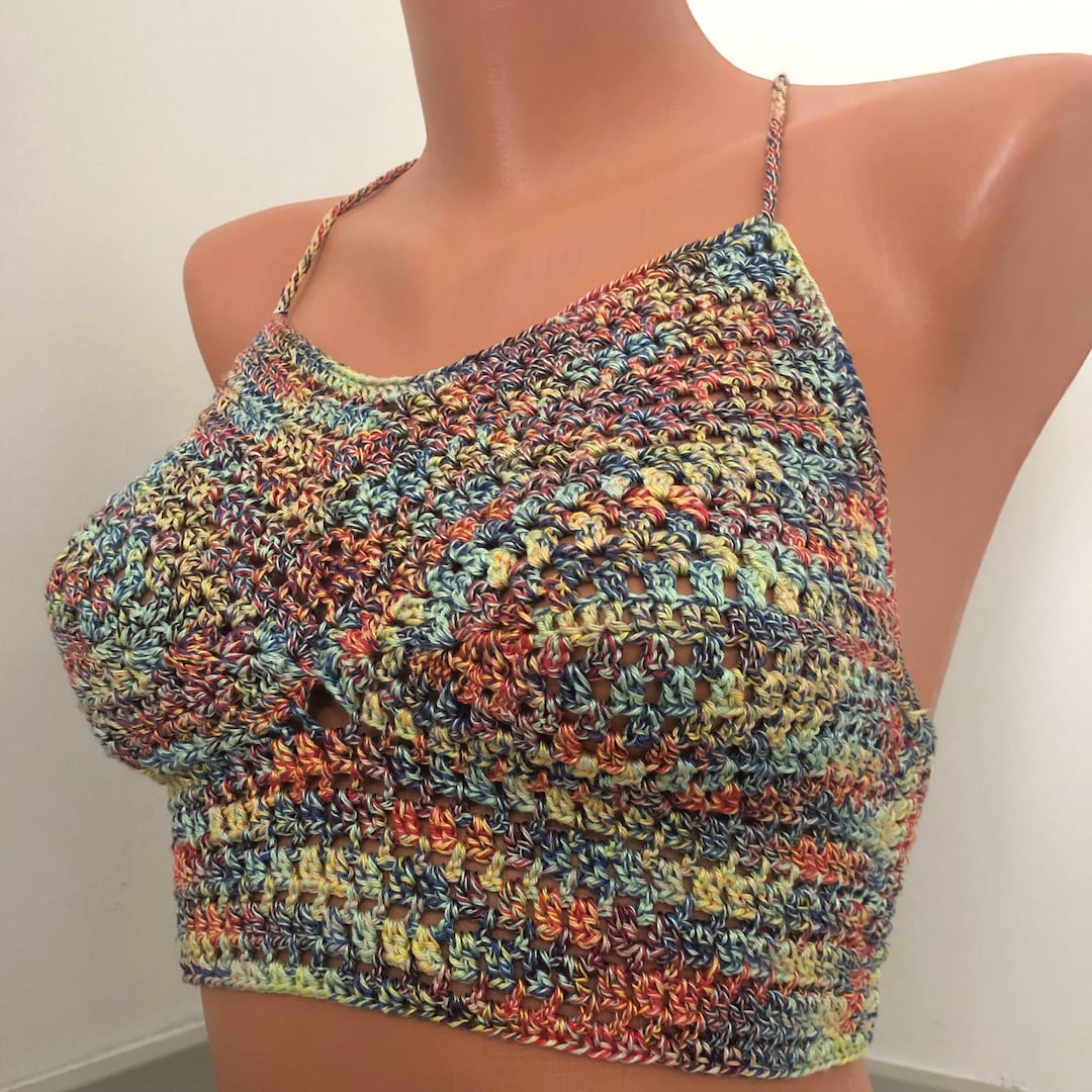 Crochet Top; Crochet Crop Top; Cross Back Crop Top; Cross Back Crochet ...