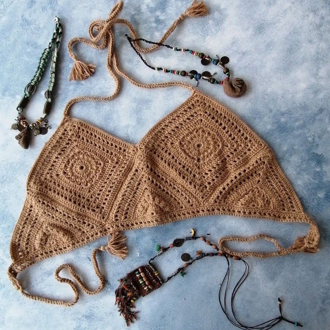 Beige Crochet Top Crochet Crop Top Beige Crop Top Summer | Etsy