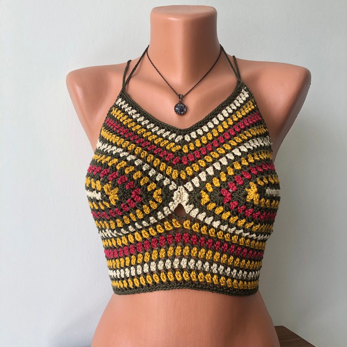 Crochet Top; Crochet Crop Top; Cross Back Crop Top; Cross Back Crochet ...