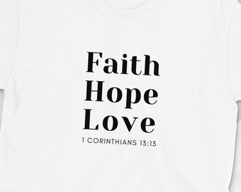 Faith Hope Love Bible Verse, Christian Hoodie, Clothing, Inspirational ...